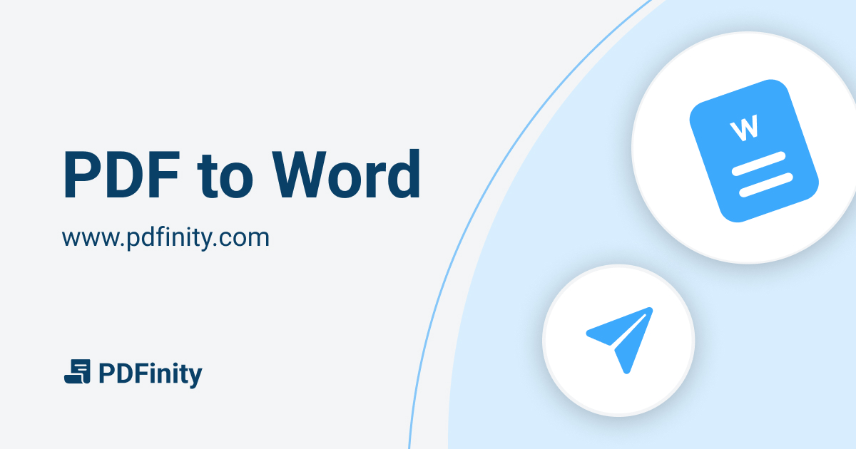 Convertir PDF en Word | Convertisseur PDF en Word PDFinity