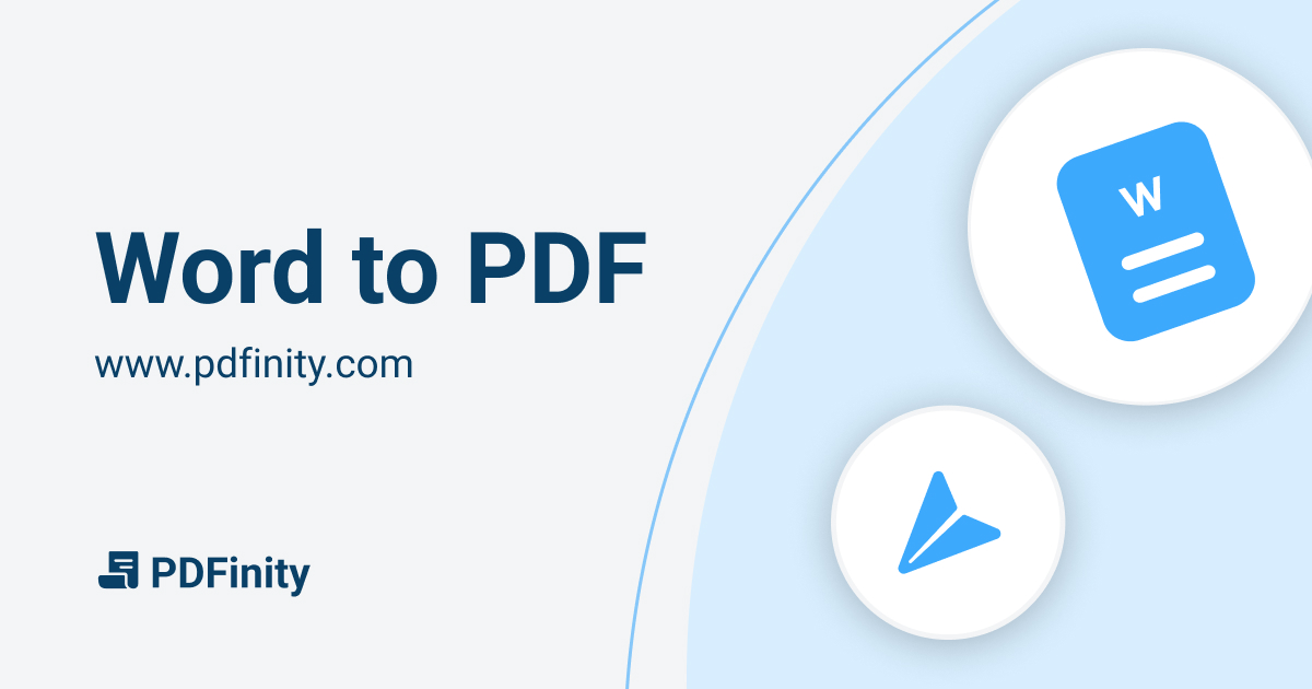 Convertissez vos Word en PDF | PDFinity